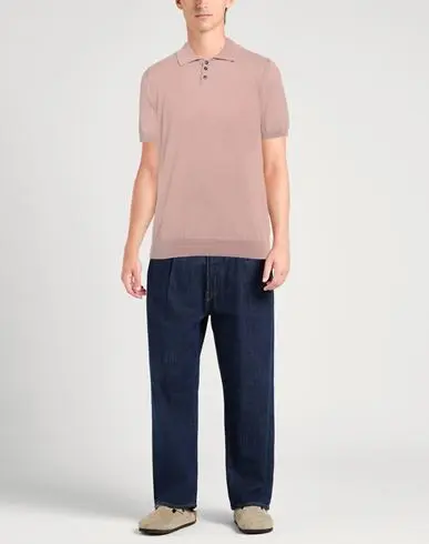 Alpha Studio Cotton Polo Shirt - Pink