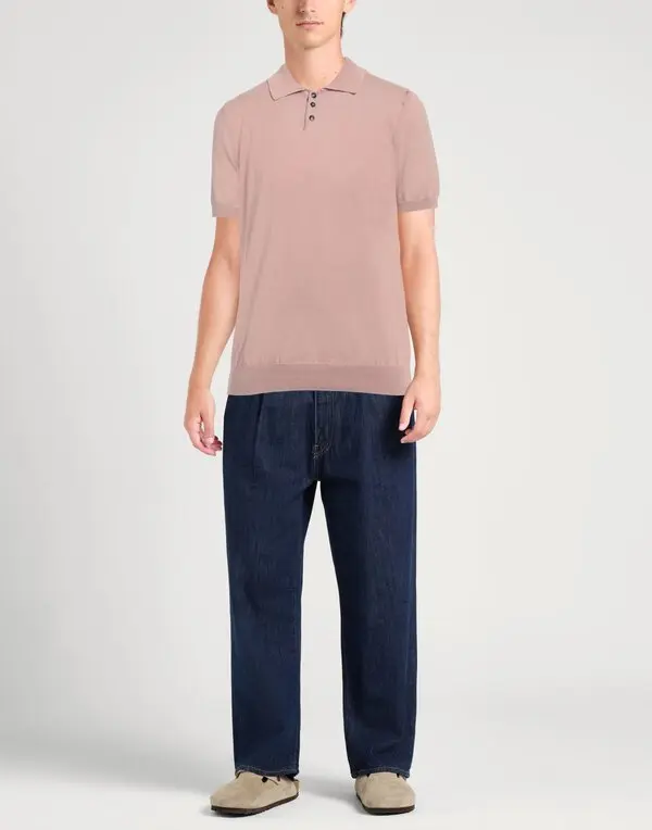 Alpha Studio Cotton Polo Shirt - Pink