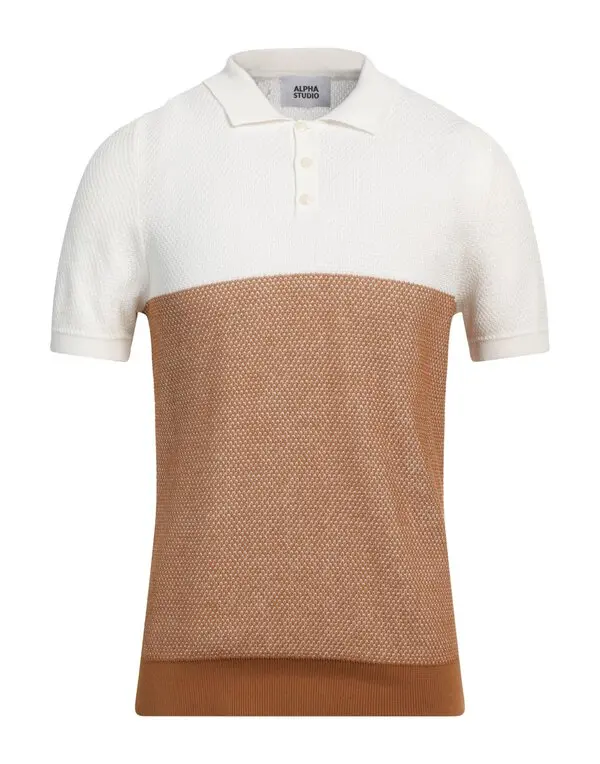 Alpha Studio Knit Cotton Polo Shirt