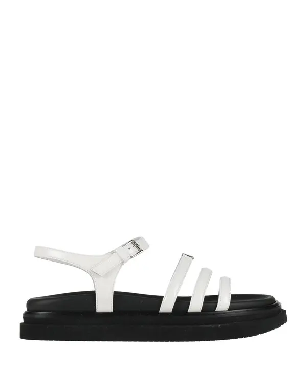 Hogan Glossed-leather Flatform Sandals
