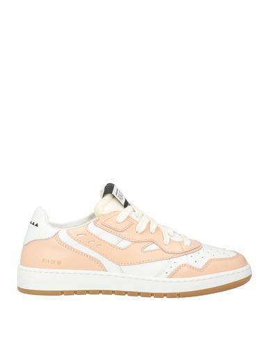 RUN OF Leather Low-top Two-tone Sneakers - Blush