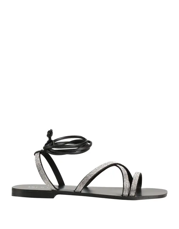 Liu Jo Embellished Textile Fiber Sandals With Tie Fastening