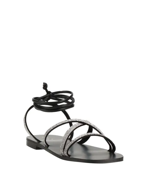 Liu Jo Embellished Textile Fiber Sandals With Tie Fastening