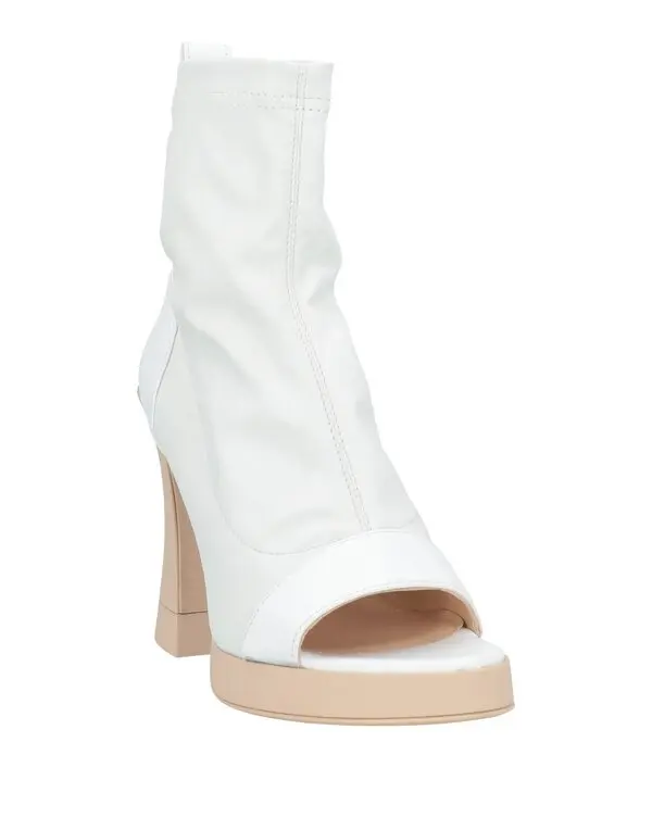 Agl Leather Open-toe Ankle Boots