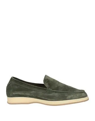 ANDREA VENTURA FIRENZE Leather Loafers - Sage Green