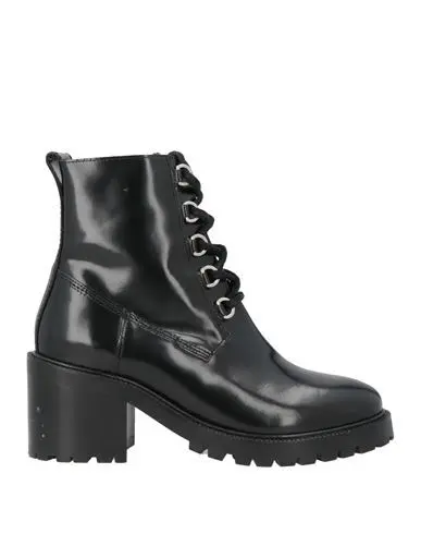 Maje Glossed-leather Ankle Boots
