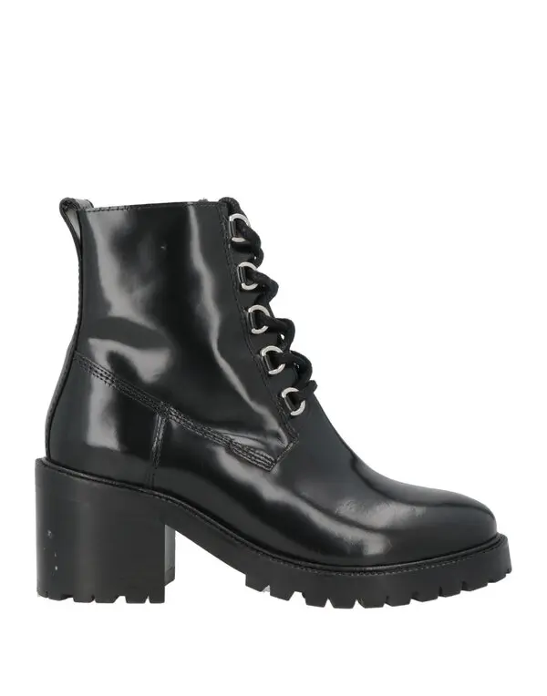 Maje Glossed-leather Ankle Boots