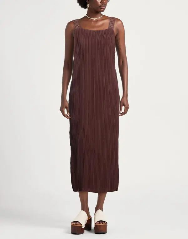 ALYSI Maxi Pleated Crepe Dress