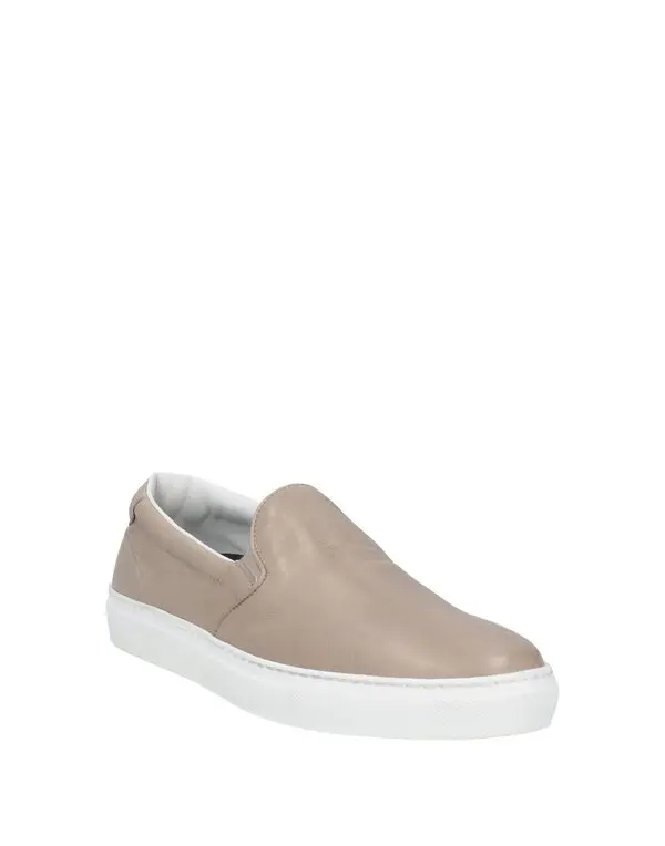 DOUCAL'S Leather Slip-on Sneakers - Beige