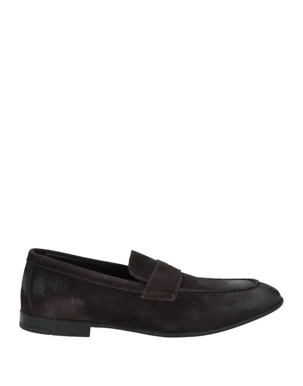 DOUCAL'S Suede Penny Loafers - Brown