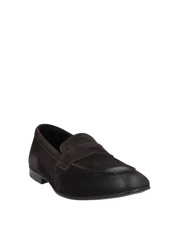 DOUCAL'S Suede Penny Loafers - Brown