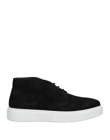 DOUCAL'S Leather Desert Boots - Black