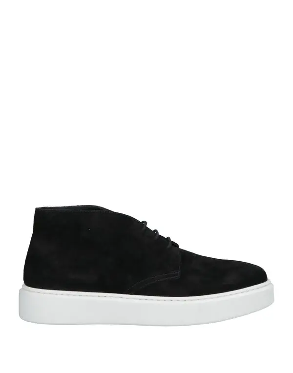 DOUCAL'S Leather Desert Boots - Black