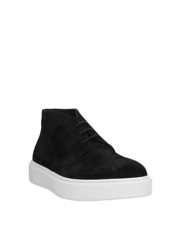 DOUCAL'S Leather Desert Boots - Black