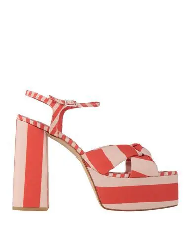 CastaÑer Slingback Platform Sandals With Block Heel And Striped Pattern