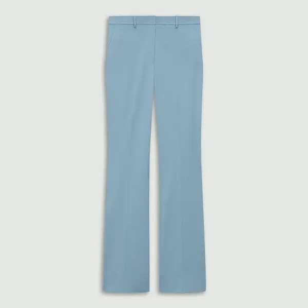 Theory Flared Good Wool Pant - Stone Blue