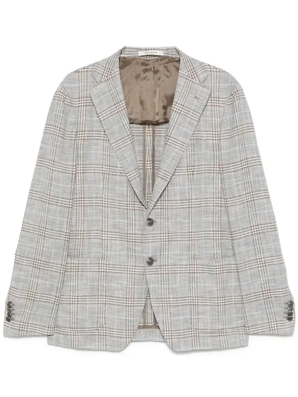 Tagliatore Checked Blazer - Blue
