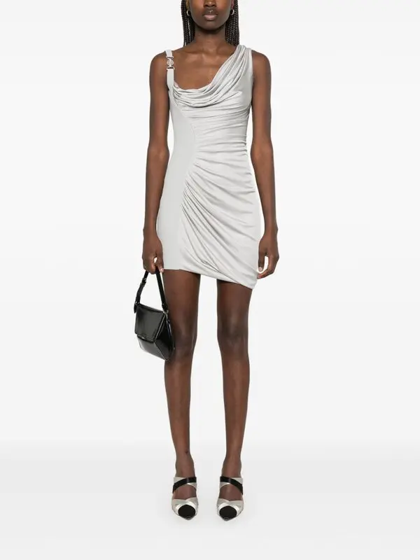Versace Medusa Head-plaque Mini Dress - Grey