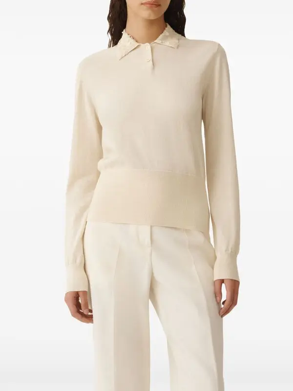 Fabiana Filippi Fine-knit Polo Top