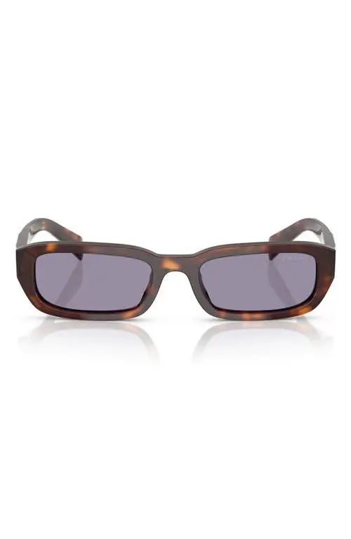 Prada 53mm Rectangle Sunglasses - Grey