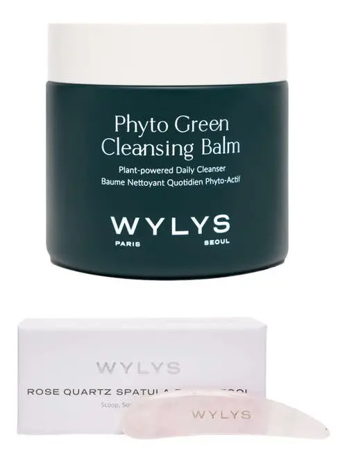 WYLYS Phyto Green Cleansing Balm & Rose Quartz Spatula - None