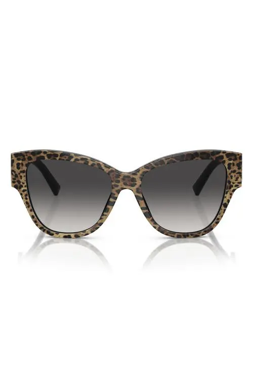Dolce & Gabbana 54mm Gradient Butterfly Sunglasses - Brown Black/grey Gradient