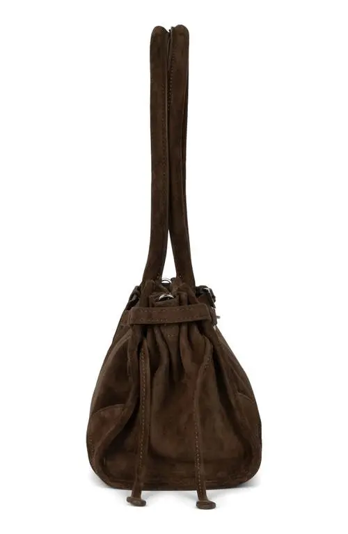 Jeffrey Campbell Pesky Leather Shoulder Bag - Brown Suede