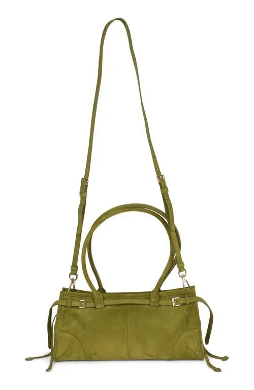 Jeffrey Campbell Pesky Leather Shoulder Bag - Chartreuse Suede