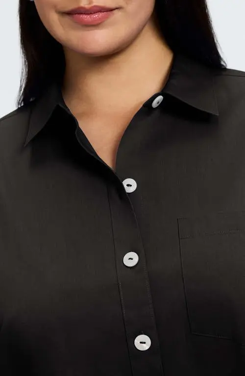 Foxcroft Abigail Short Sleeve Shirt - Black