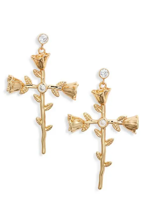 CHILD OF WILD Rosa Sacra Drop Earrings - Gold