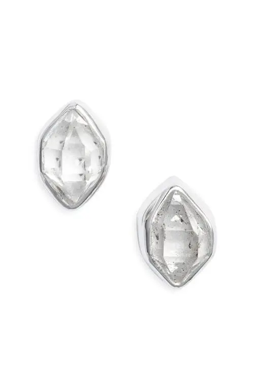 CHILD OF WILD Mohawk River Herkimer Stud Earrings - Silver