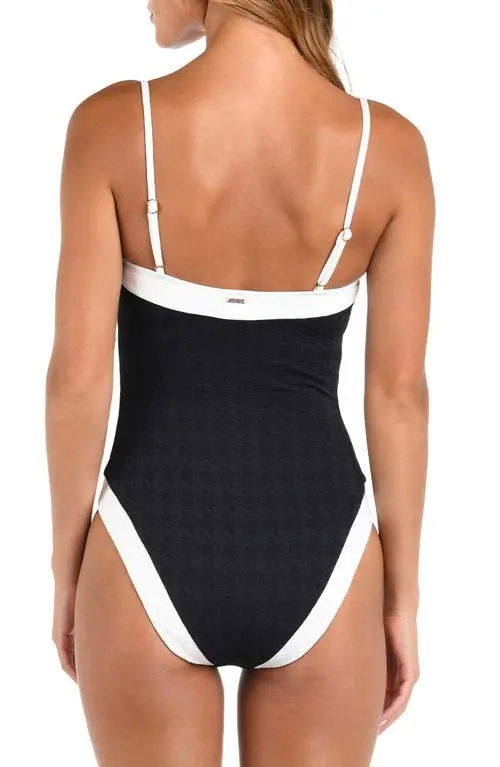 L'Agence Tory Colorblock One-piece Swimsuit - Black