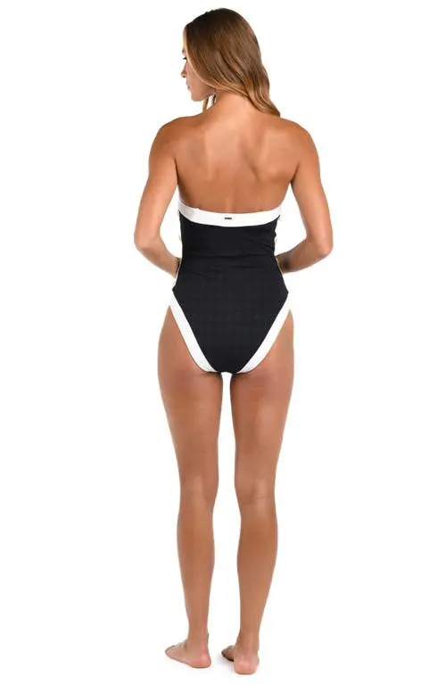 L'Agence Tory Colorblock One-piece Swimsuit - Black