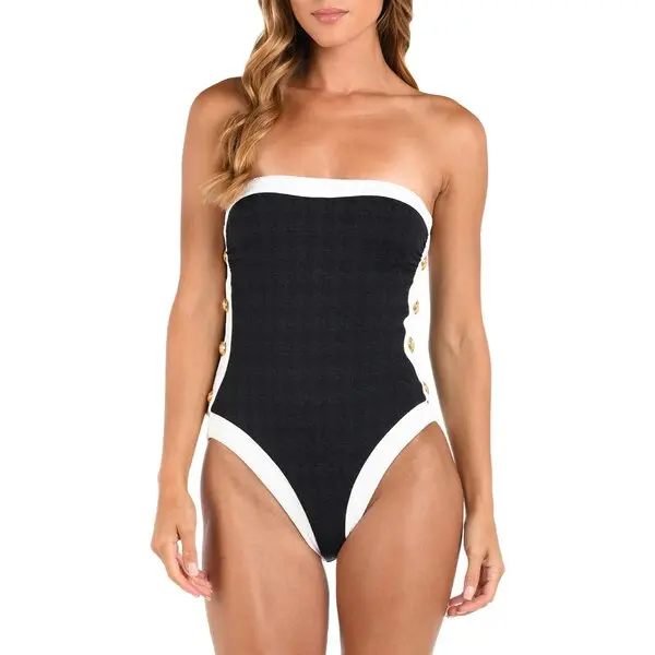 L'Agence Tory Colorblock One-piece Swimsuit - Black