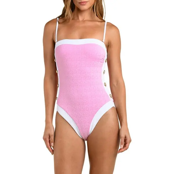 L'Agence Tory Colorblock One-piece Swimsuit - Blush