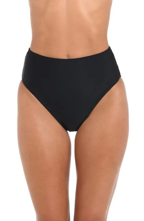 L'Agence Vanessa High-waist Bikini Bottom - Black