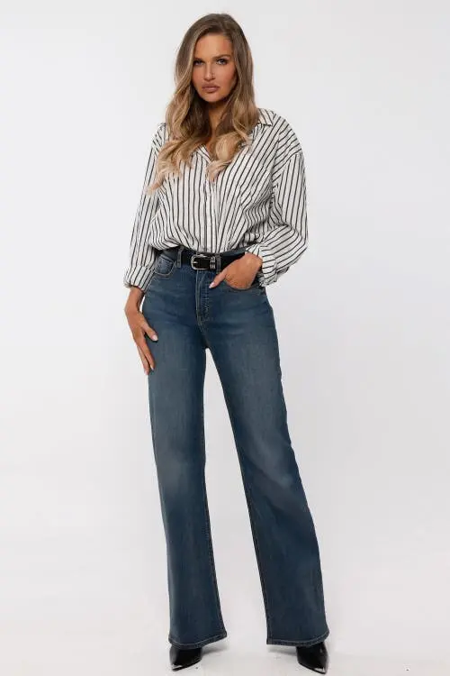 RUDES DENIM The Ali Boot Cut Jean - Moonstone