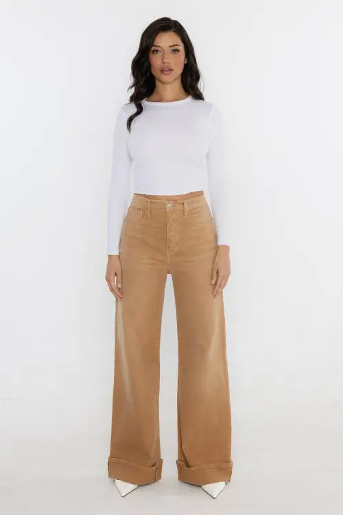 RUDES DENIM The Adeline Cuffed Jean - Sunkissed
