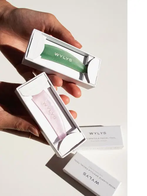WYLYS Jade & Rose Quartz Spatula Set