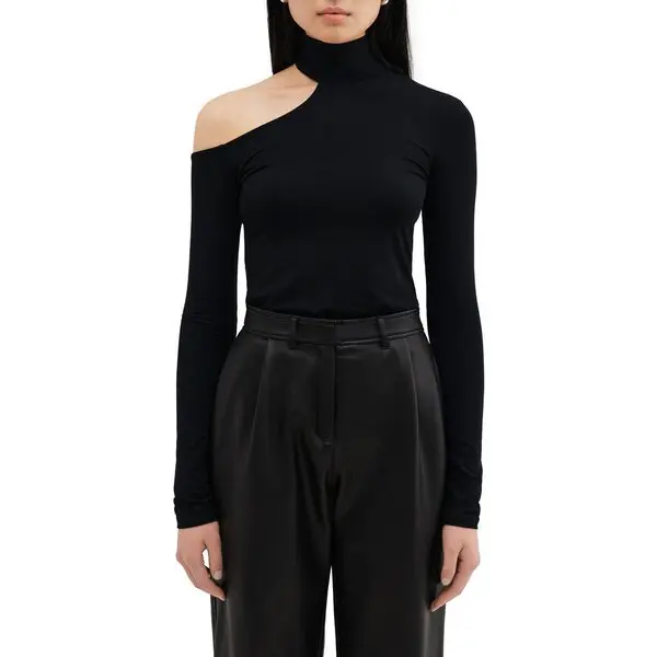 MARCELLA Elmhurst Cutout Long Sleeve Top - Black