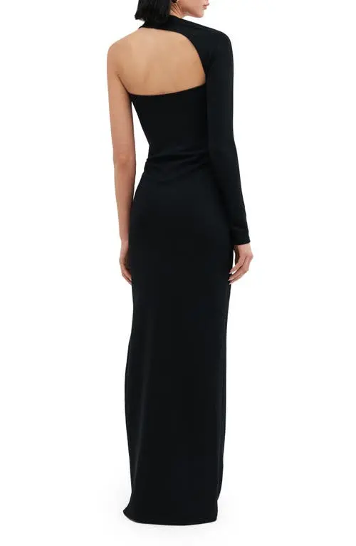 MARCELLA Milan One Shoulder Gown - Black