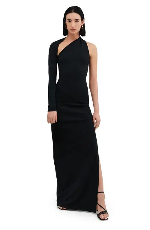 MARCELLA Milan One Shoulder Gown - Black