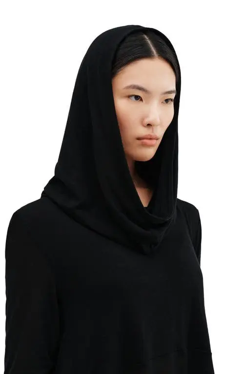 MARCELLA Berkeley Hooded Tunic Top - Black