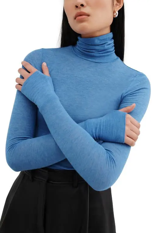 MARCELLA Tallin Sheer Turtleneck Top