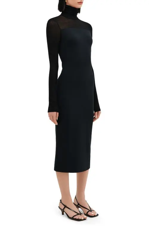 MARCELLA Toronto Long Sleeve Turtleneck Dress