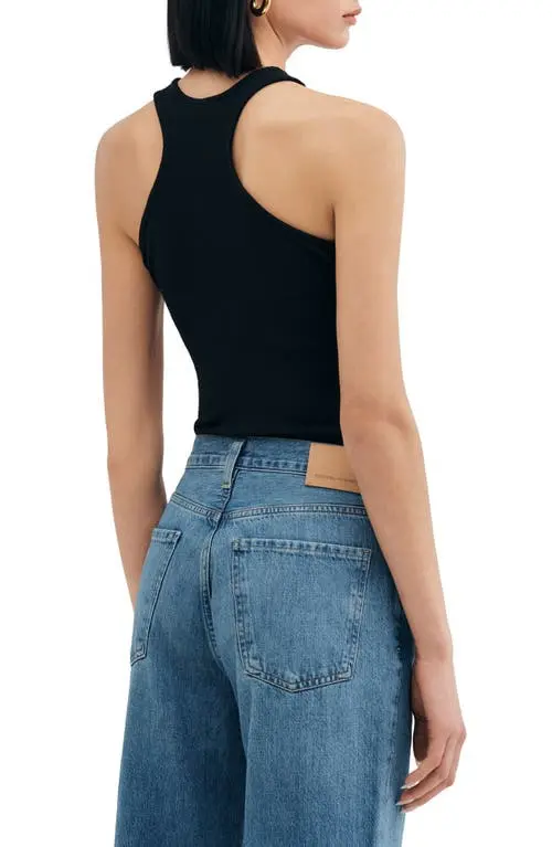 MARCELLA Chauncey Cutaway Sleeveless Top - Black