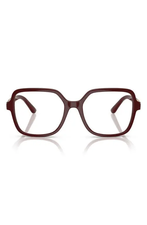 Dolce & Gabbana 53mm Square Optical Glasses - Bordeaux