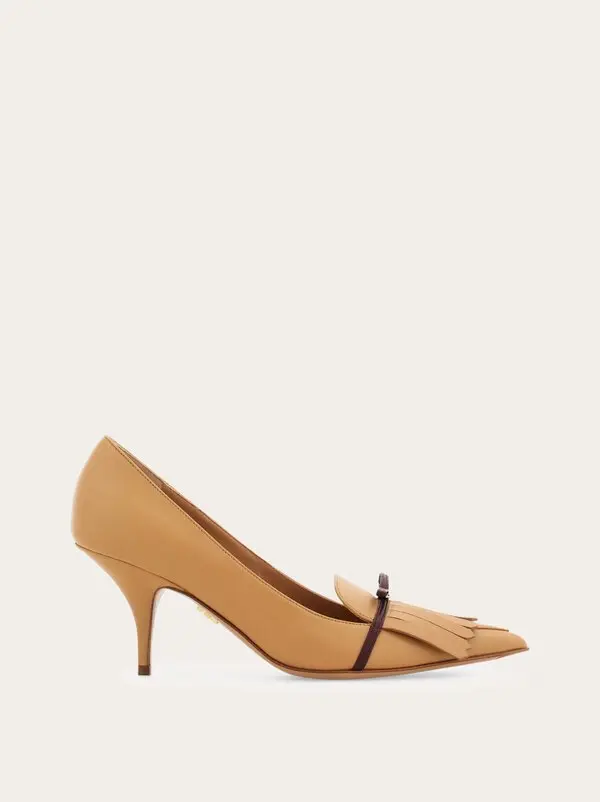 FERRAGAMO Mini Bow Pump - Beige