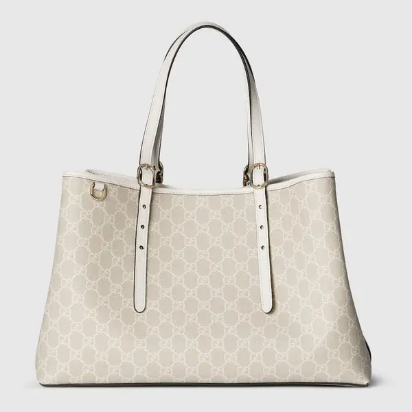 Gucci Gg Emblem Large Tote Bag - Beige