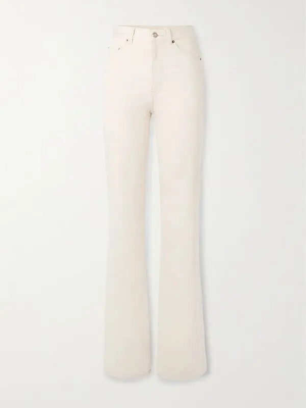Saint Laurent High-rise Bootcut Jeans - Neutrals
